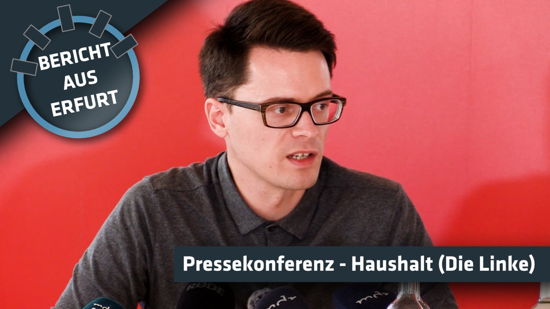 Pressekonferenz - Haushalt (Die Linke) | Bericht aus Erfurt - Rennsteig TV