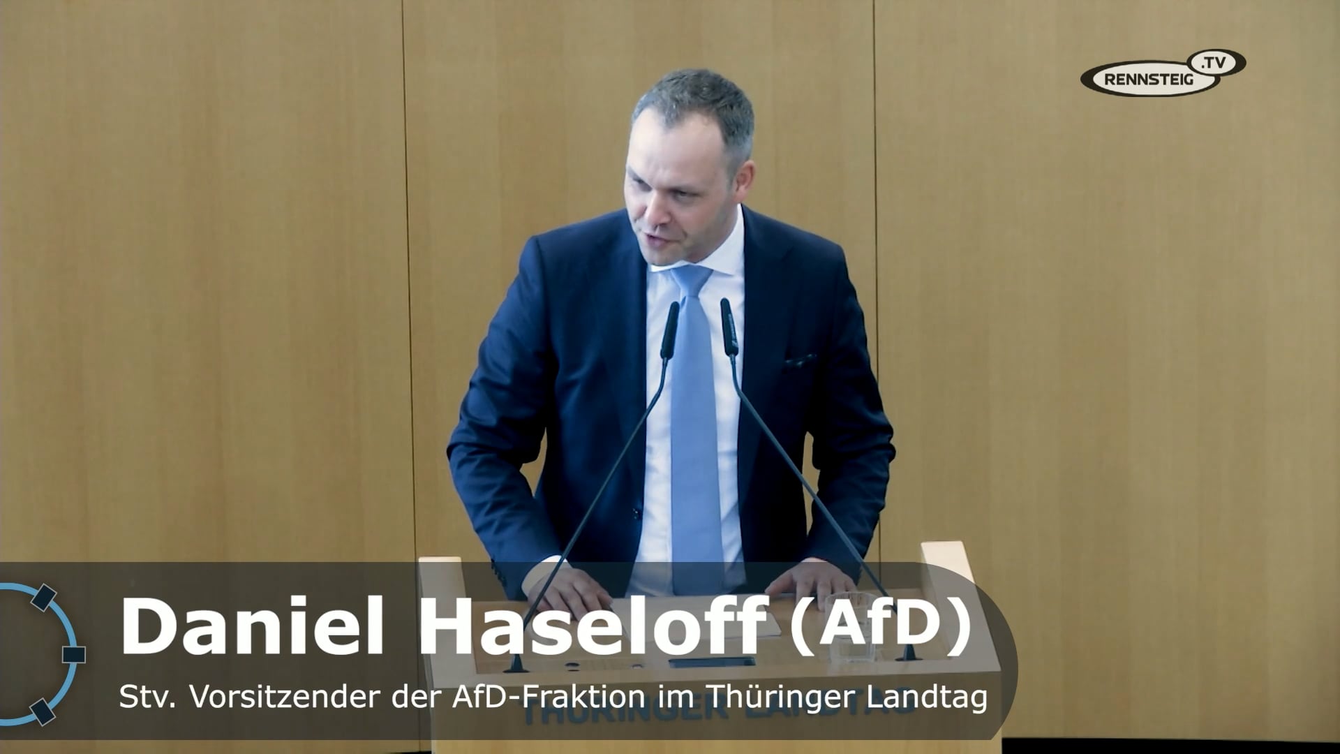 Bericht aus Erfurt Rede Daniel Haseloff (AfD) - Rennsteig TV